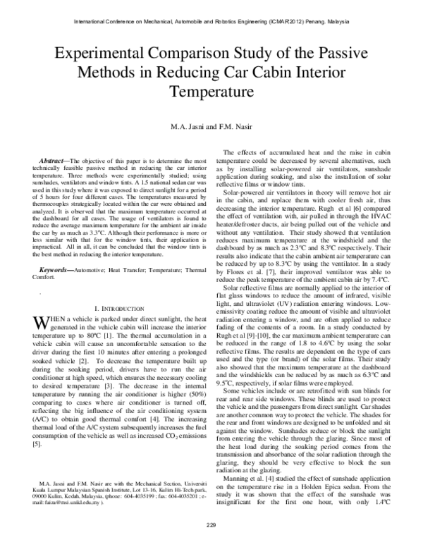 (PDF) Experimental comparison study of the passive methods in reducing ...