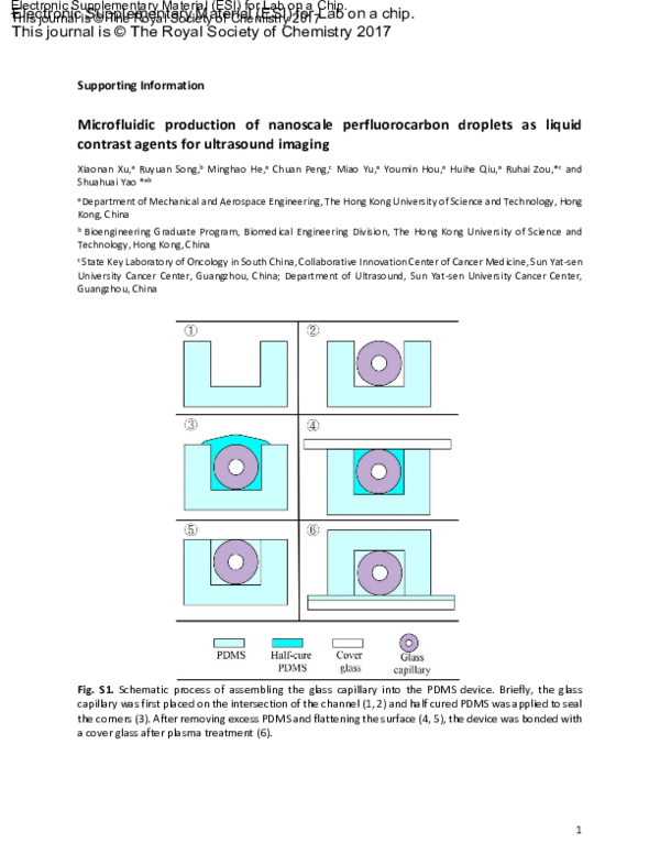(PDF) Microfluidic production of nanoscale perfluorocarbon droplets as ...