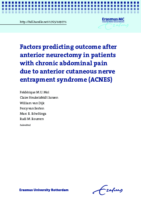 (PDF) Factors predicting outcome after anterior neurectomy in patients ...