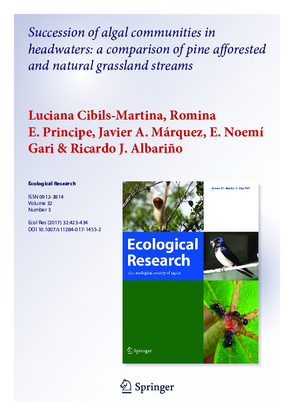 (PDF) Succession of algal communities in headwaters: a comparison of ...