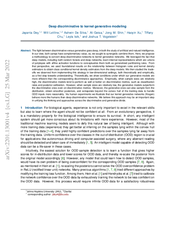 (PDF) Deep discriminative to kernel generative modeling