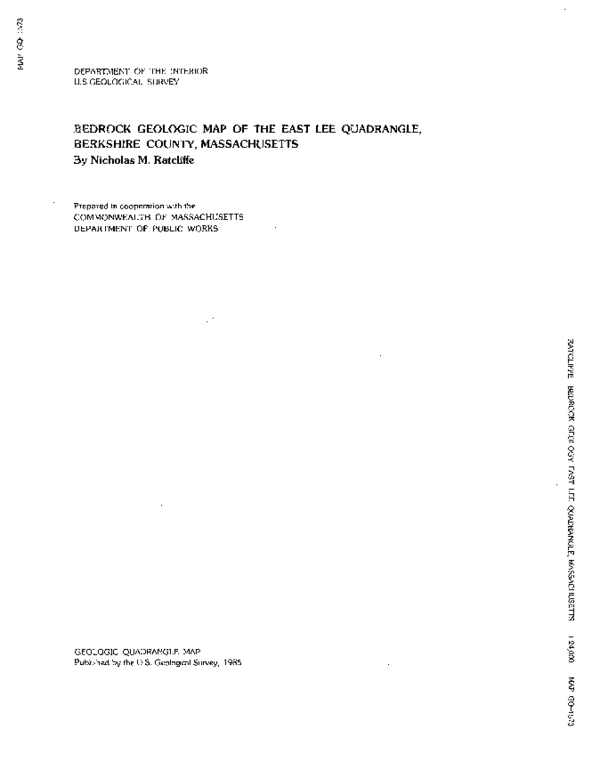 (PDF) Bedrock geologic map of the East Lee quadrangle, Berkshire County ...