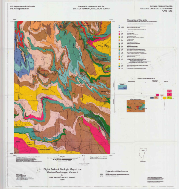 (PDF) Digital bedrock geologic map of the Weston Quadrangle, Vermont ...