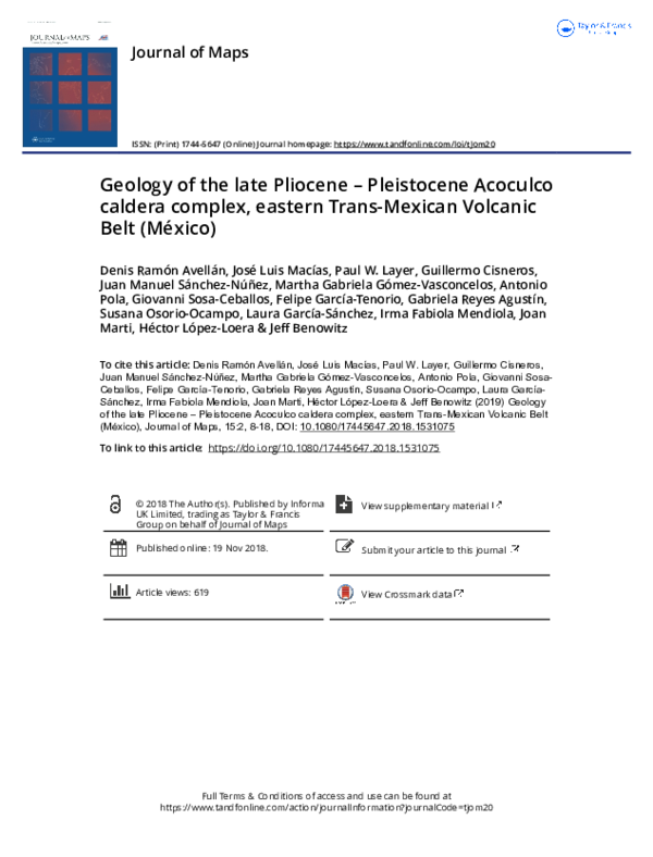 (PDF) Geology of the late Pliocene – Pleistocene Acoculco caldera ...