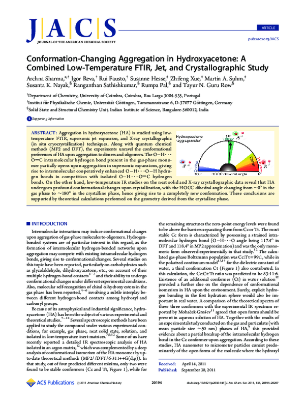 (PDF) Conformation-Changing Aggregation in Hydroxyacetone: A Combined ...