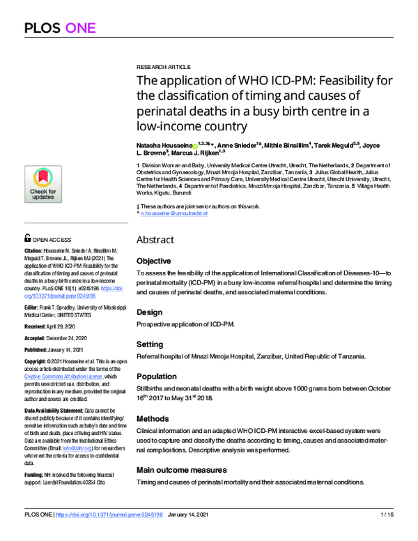 (PDF) The application of WHO ICD-PM: Feasibility for the classification ...
