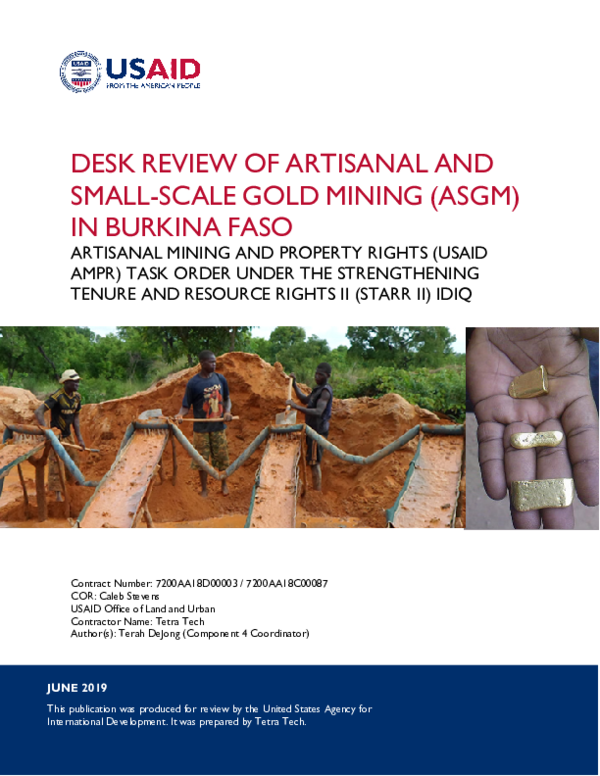 (PDF) Desk Review of Artisanal and Small-Scale Gold Mining (Asgm) in ...