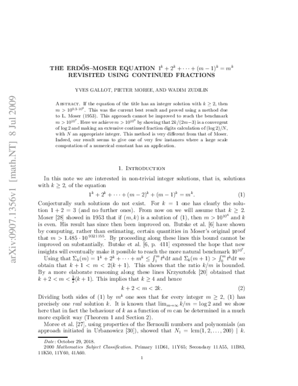 (PDF) Revisited Using Continued Fractions