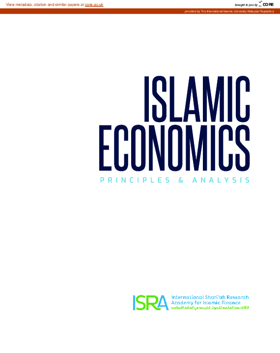 (PDF) Islamic Economics : Principles & Analysis