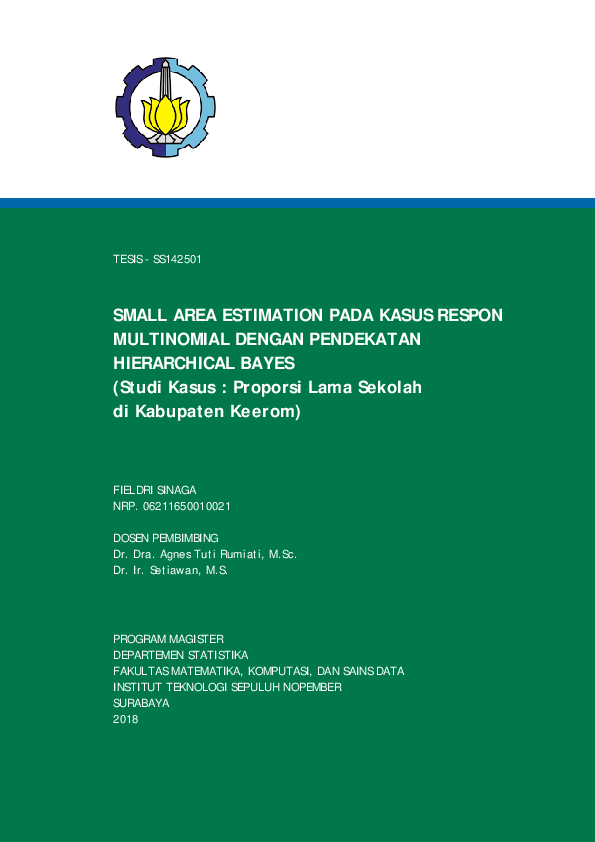 Pdf Small Area Estimation Pada Kasus Respon Multinomial Dengan