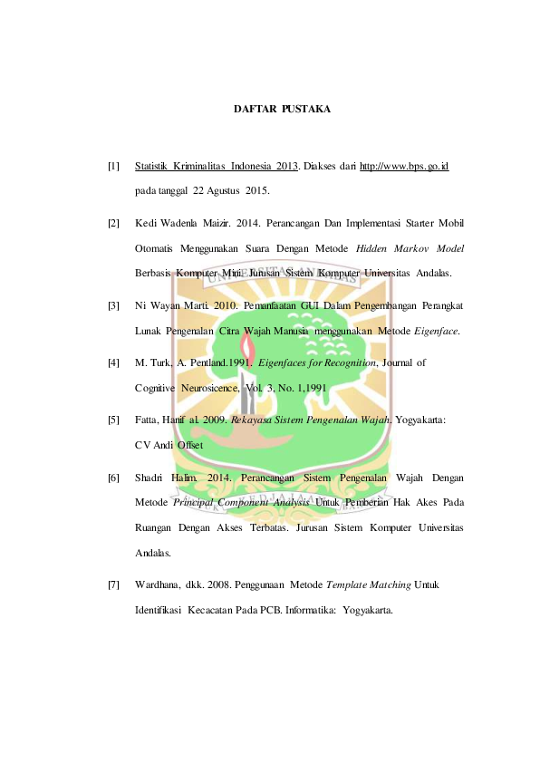 Pdf Penerapan Face Recognition Pada Sistem Starter Mobil Otomatis Menggunakan Metode Eigenface