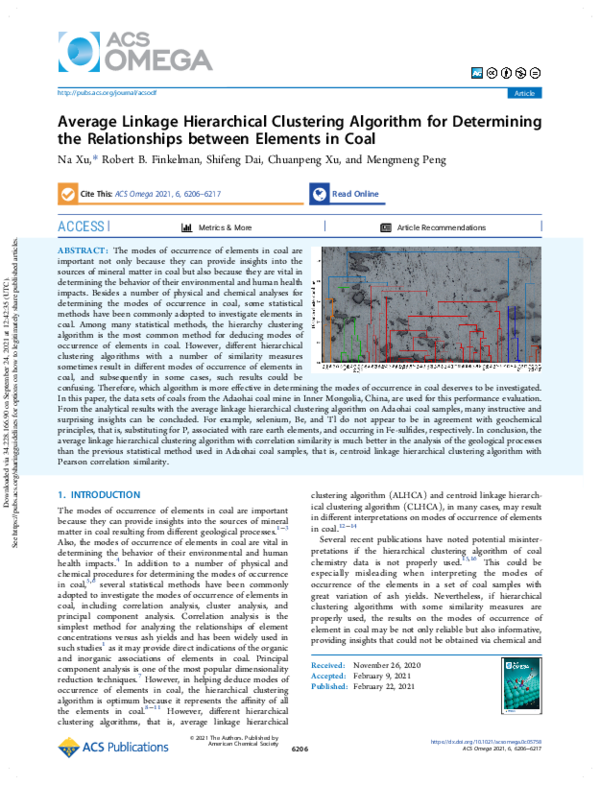 Pdf Average Linkage Hierarchical Clustering Algorithm For Determining The Relationships