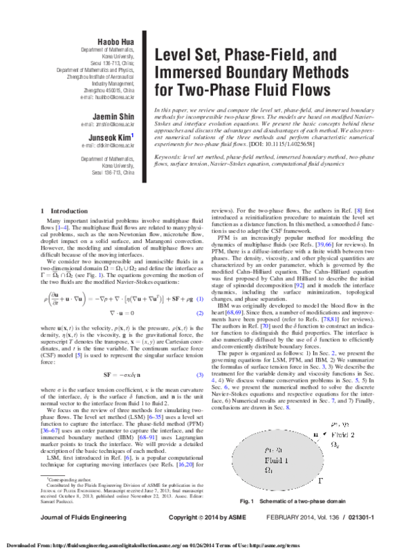 Pdf Comparison Of Numerical Methods For Ternary Fluid Flows Immersed Boundary Level Set And