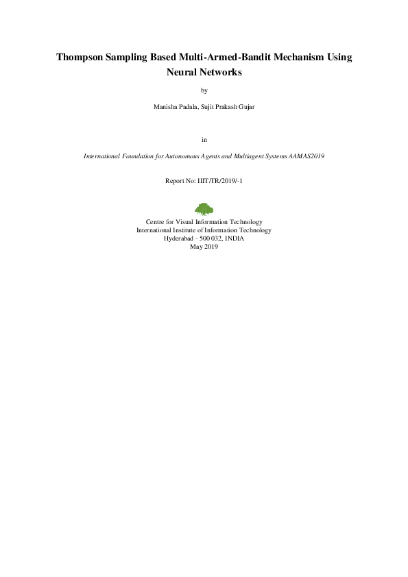 (PDF) Neural Network-Enhanced Thompson Sampling MABs