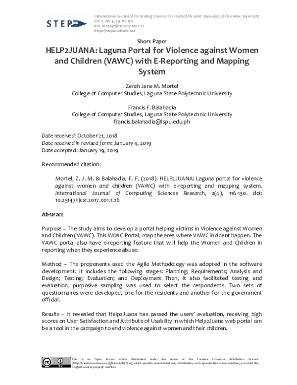 (PDF) HELP2JUANA: Laguna Portal for Violence against Women and Children ...