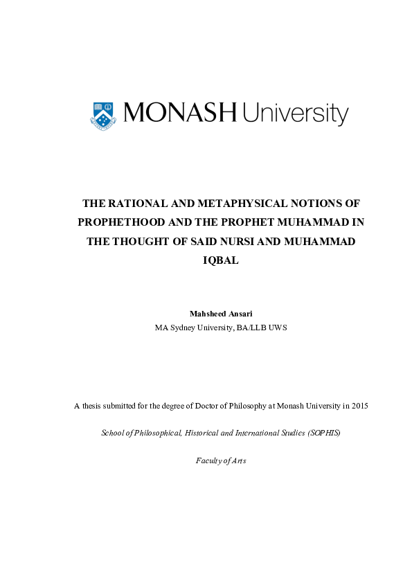 (PDF) The rational and metaphysical notions of prophethood and the ...