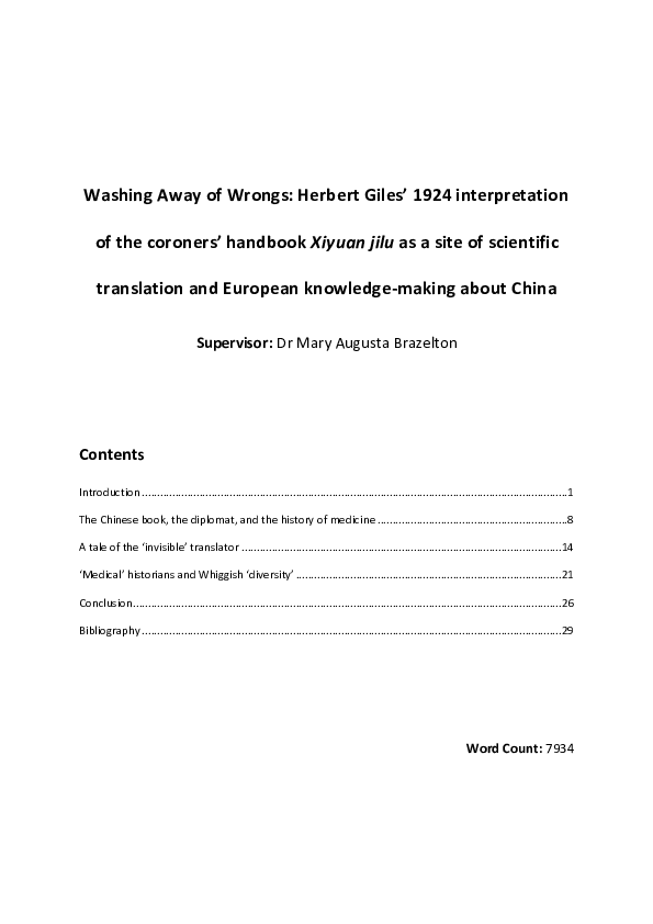 (PDF) Washing Away of Wrongs: Herbert Giles’ 1924 interpretation of the ...