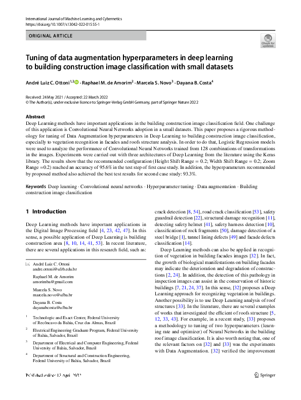 Pdf Tuning Of Data Augmentation Hyperparameters In Deep Learning To