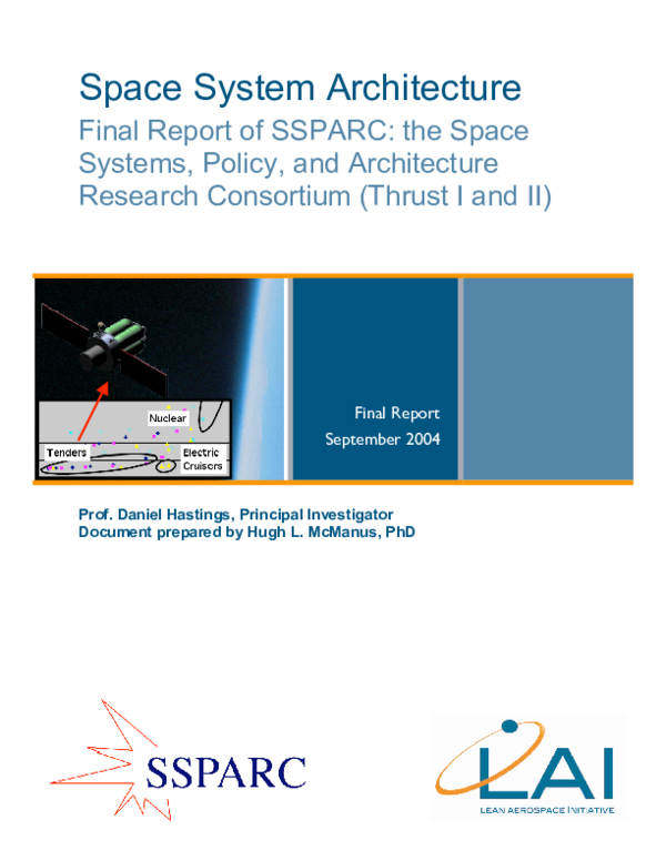 (PDF) Space System Architecture: Final Report of SSPARC: the Space ...