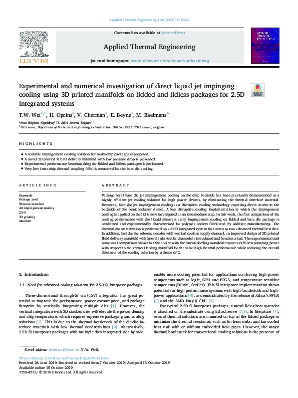 (PDF) Experimental and Numerical investigation of direct contact ...