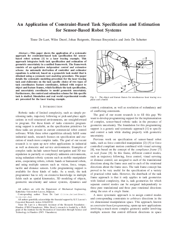 (PDF) An application of constraint-based task specification and ... (PDF) An application of constraint-based task specification and ...