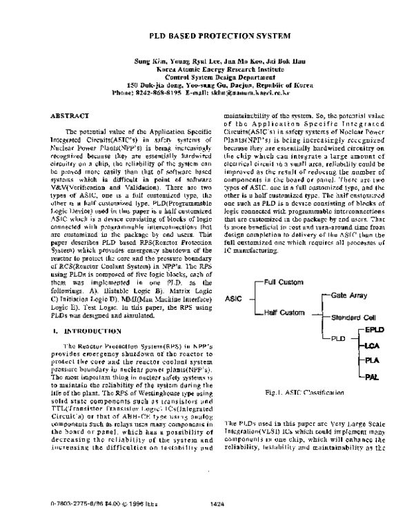 (PDF) PLD based protection system [for nuclear power plants]