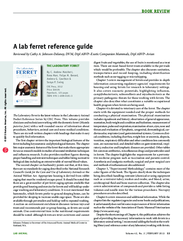 (PDF) A lab ferret reference guide