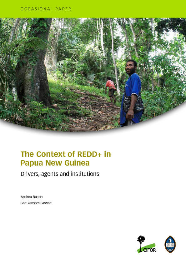 (PDF) Drivers and Institutions of REDD+ in Papua New Guinea
