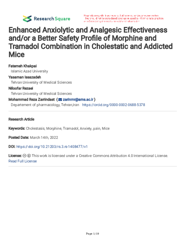 (PDF) Enhanced Anxiolytic and Analgesic Effectiveness and/or a Better ...