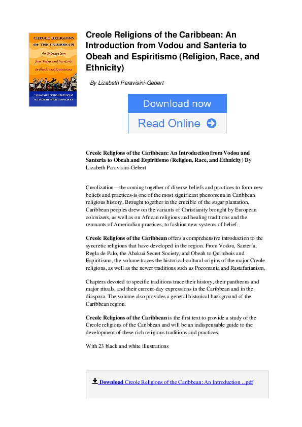 (PDF) Creole religions of the Caribbean: an introduction from Vodou and ...