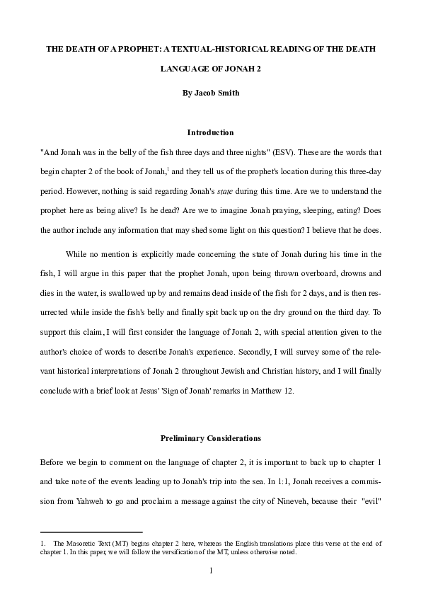 (PDF) THE DEATH OF A PROPHET: A TEXTUAL-HISTORICAL READING OF THE DEATH ...