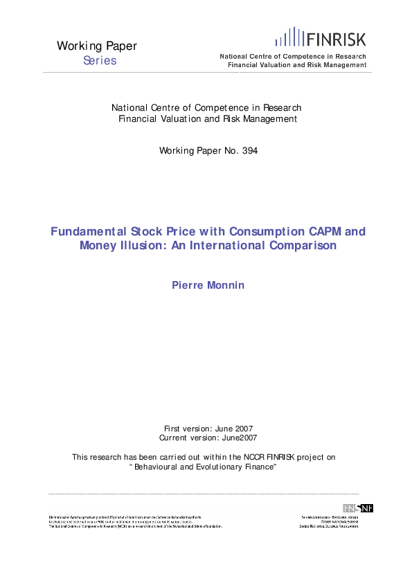 (PDF) Fundamental Stock Price With the Consumption Capm: An ...