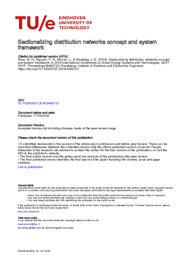 Pdf Optimal Sectionalizing Switches Allocation In Distribution Networks