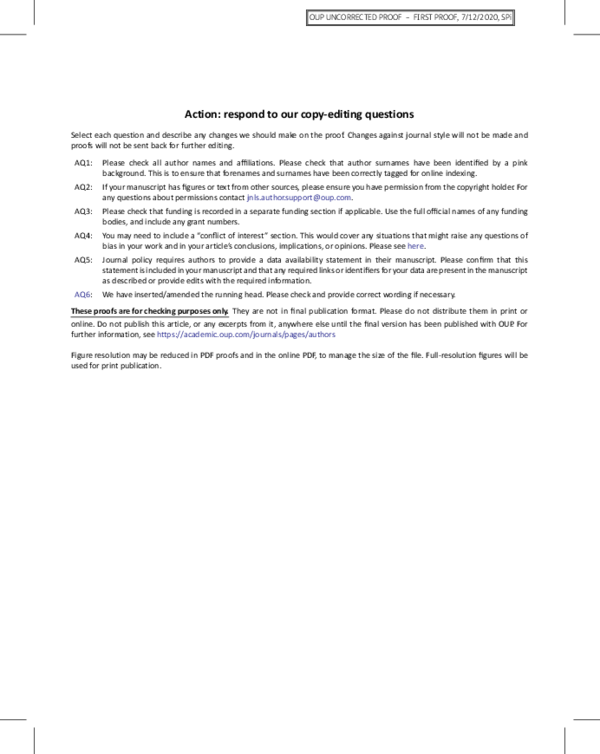 (PDF) Action: respond to our copy-editing questions