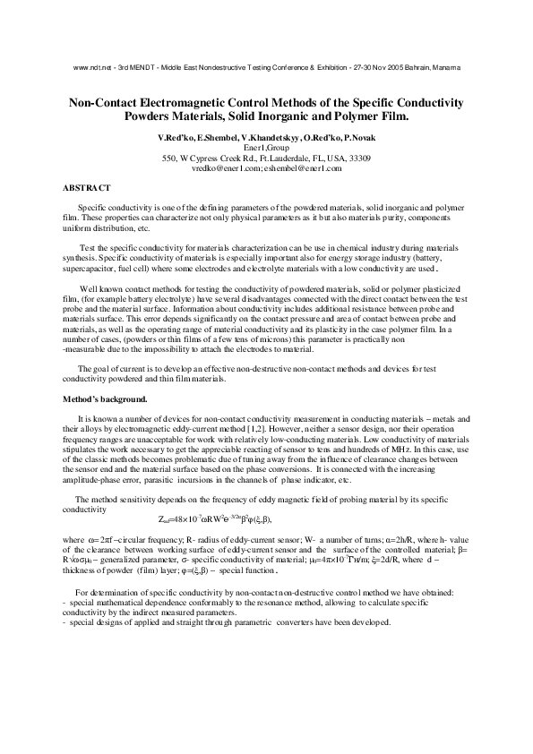 (PDF) Non-Contact Electromagnetic Control Methods of the Specific ...