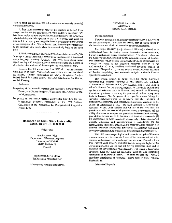 (PDF) Research at Tartu State University