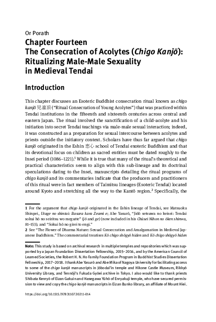 (PDF) Chapter Fourteen The Consecration of Acolytes (Chigo Kanjō ...