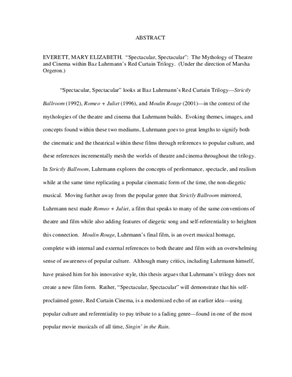 (PDF) “SPECTACULAR, SPECTACULAR”: THE MYTHOLOGY OF THEATRE AND CINEMA ...