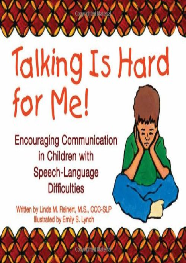 (PDF) Talking Is Hard for Me! Encouraging Communication in Children ...