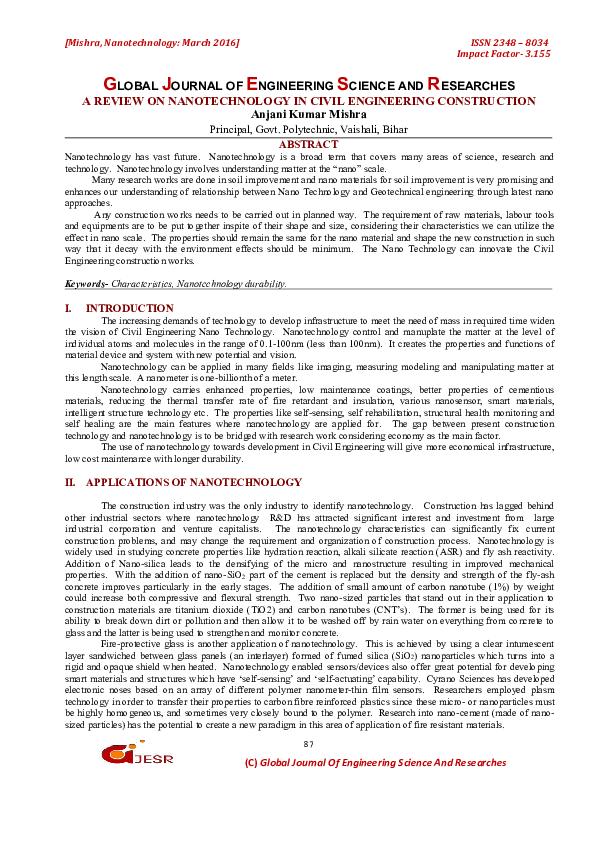 (PDF) Global Journal of Engineering Science and Researches a Review on ...