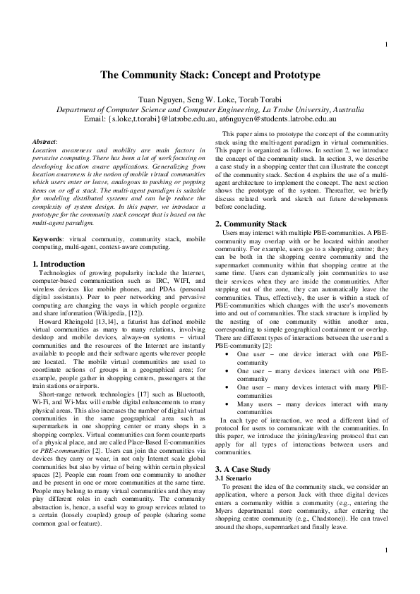 (PDF) The Community Stack: Concept and Prototype