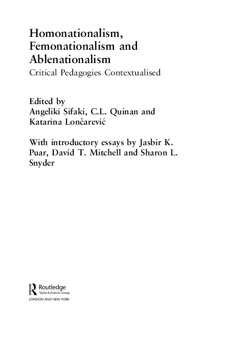 (PDF) Homonationalism as a Site of Contestation and Transformation On ...