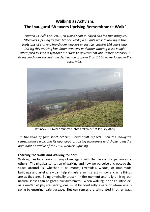 (DOC) Walking as Activism: The inaugural 'Weavers Uprising Remembrance ...