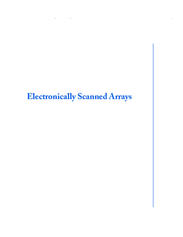 (PDF) Electronically Scanned Arrays