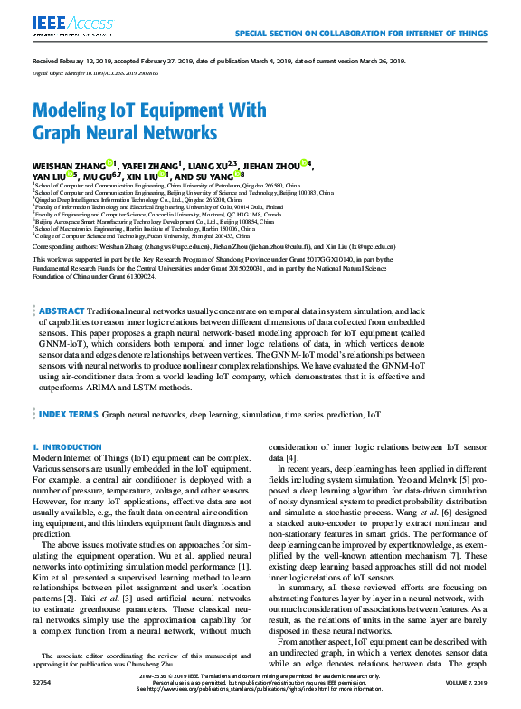 (PDF) Modeling IoT Equipment With Graph Neural Networks