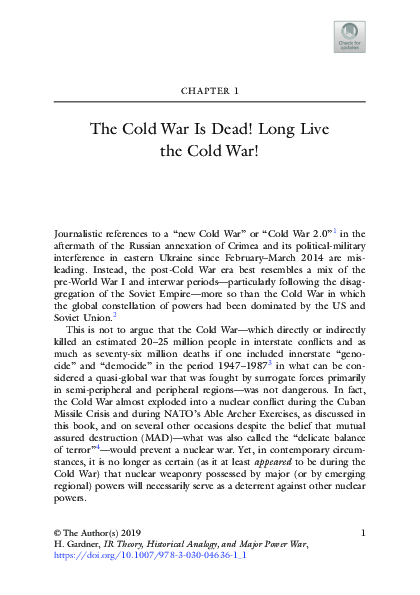 (PDF) The Cold War Is Dead! Long Live the Cold War!