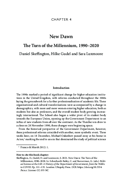 (PDF) New Dawn: The Turn of the Millennium, 1990–2020