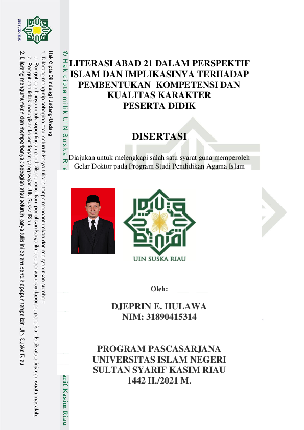 (PDF) Literasi Abad 21 Dalam Perspektif Islam Dan Implikasinya Terhadap Pembentukan Kompetensi ...