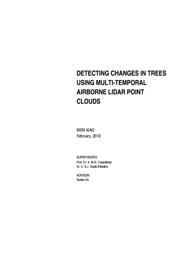 (PDF) Detecting Changes in Trees Using Multi-Temporal Airborne Lidar Point Clouds | Uzairu ...