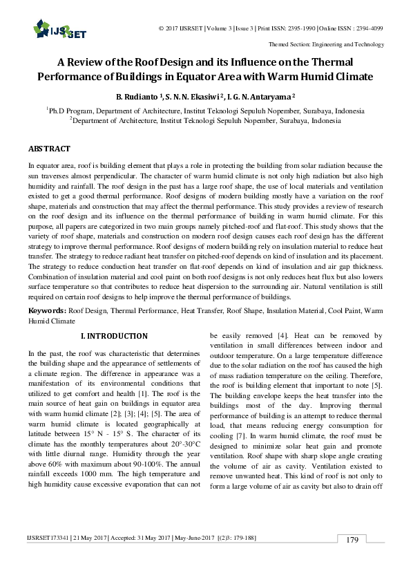 (PDF) A Review of the Roof Design and its Influence on the Thermal ...